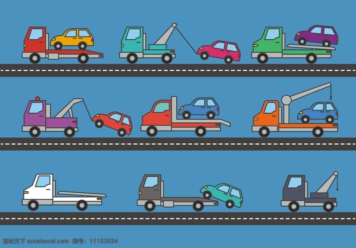 手绘牵引车图标素材图片下载-素材编号11152024-素材天下图库